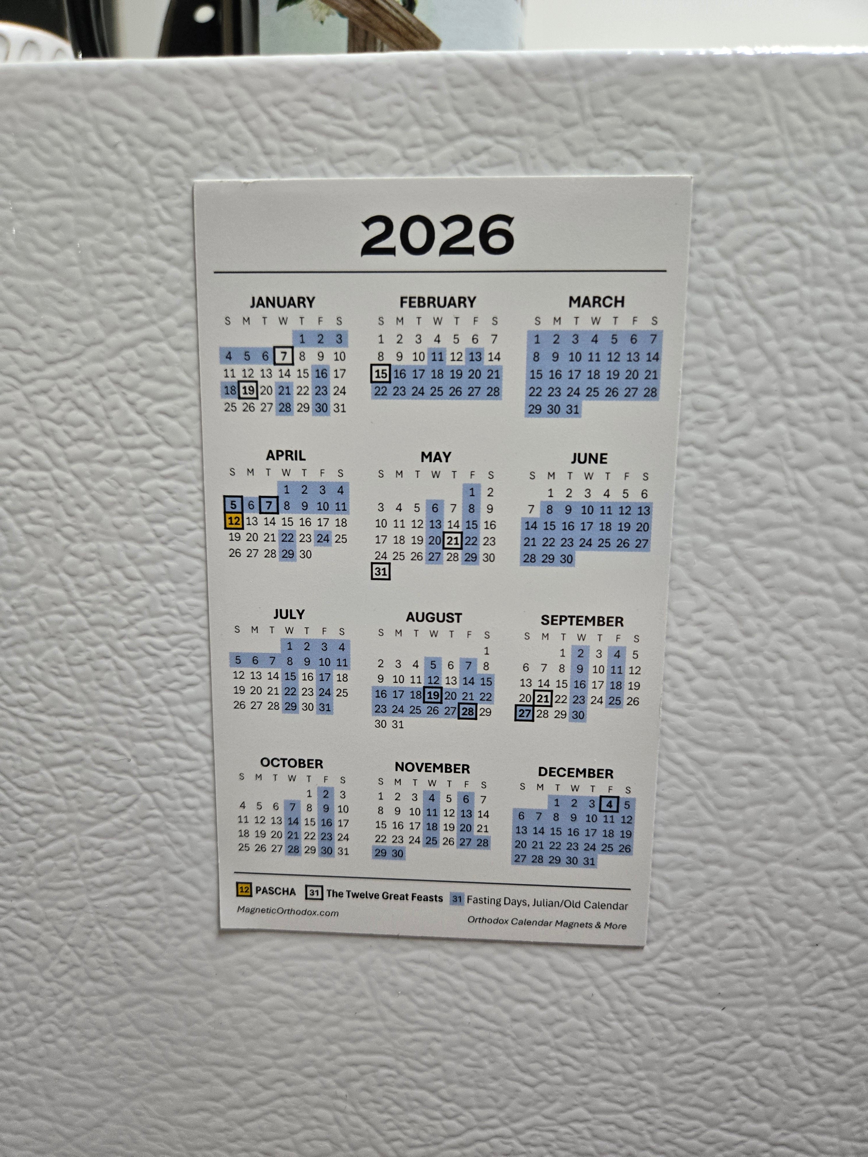 Parish Pack - Save 50% - 20 magnets, 3x5 Old Calendar – Magnetic Orthodox